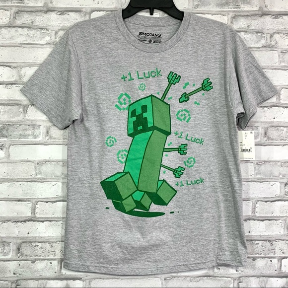 Minecraft | Shirts & Tops | Minecraft Jinx Mojang Boys Creeper Lucky ...